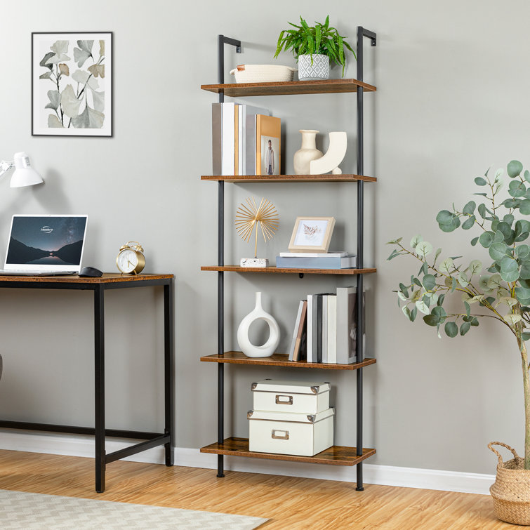 Williston Forge Thelemann 167.5cm H x 60cm W Iron Ladder Bookcase | Wayfair.co.uk